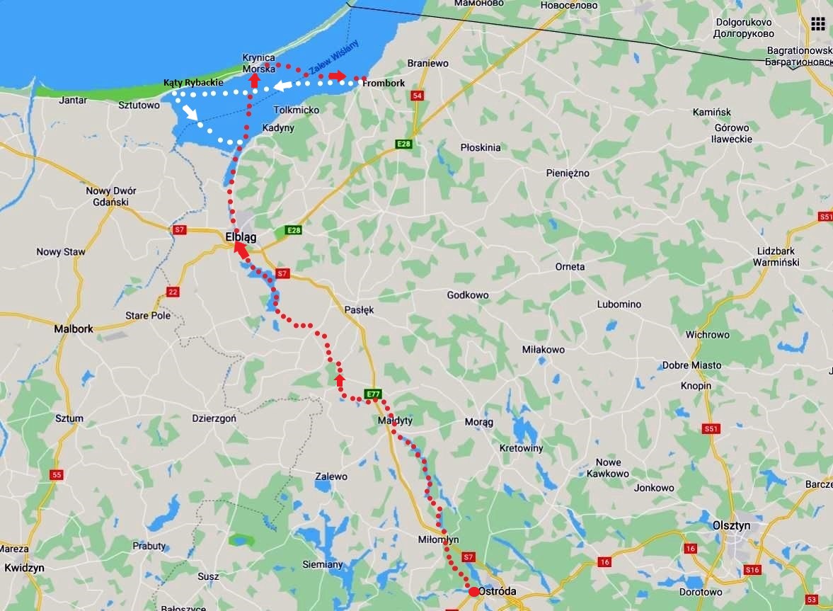Rejs z Ostródy do Fromborka w sierpniu 2007 roku